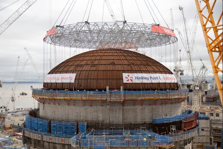 In pictures: Second nuclear reactor dome lifted into place at Hinkley Point C | News | Building